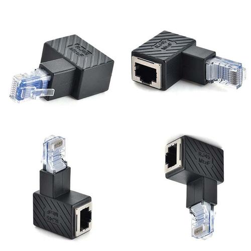 Jual 90 Degree RJ45 Converter Ethernet Network Adapter Extender Multi ...
