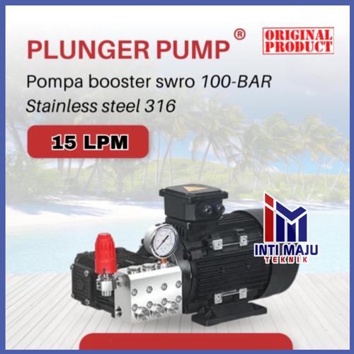 Jual SWRO Plunger Pump high pressure pump 15Lpm Membrane Ro Sea Water ...