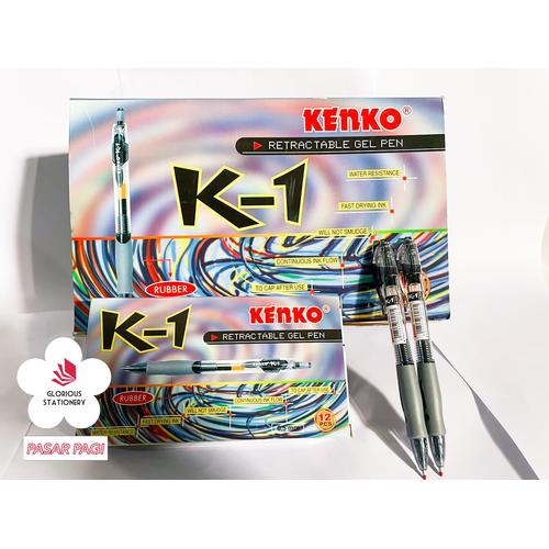 Jual ballpoint Gel merk Kenko K1 - Hitam, 1 pak - Jakarta Barat ...