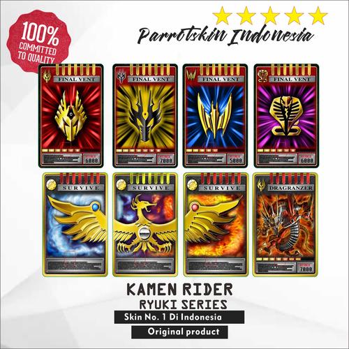 Jual Sticker Pelindung Kartu Kamen rider RYUKI ATM Flazz emoney Skin ...