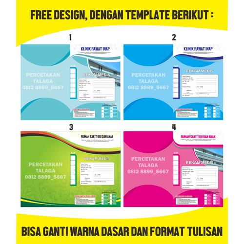 Jual Cetak map rekam medis (RM) medical record uk. f4 free design - 300 ...