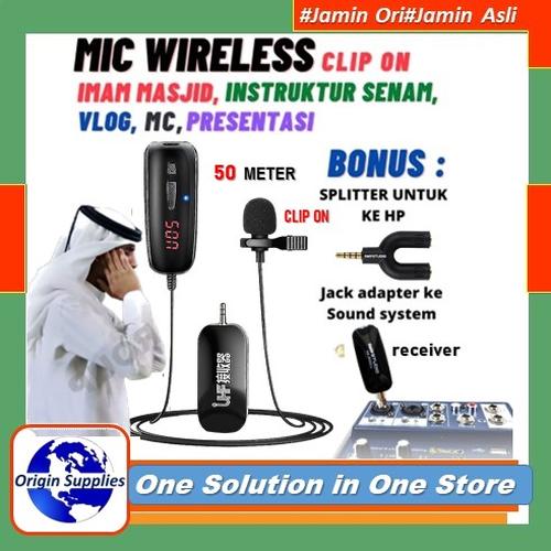 Jual Mic Wireless IMAM CLIP ON Shure Sh 01 Mic Wireless Jepit Imam Freq ...