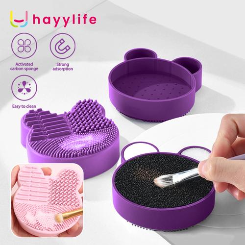 Jual Hayylife Kotak Pembersih Kuas Makeup Alat Cuci Silikon Dengan ...
