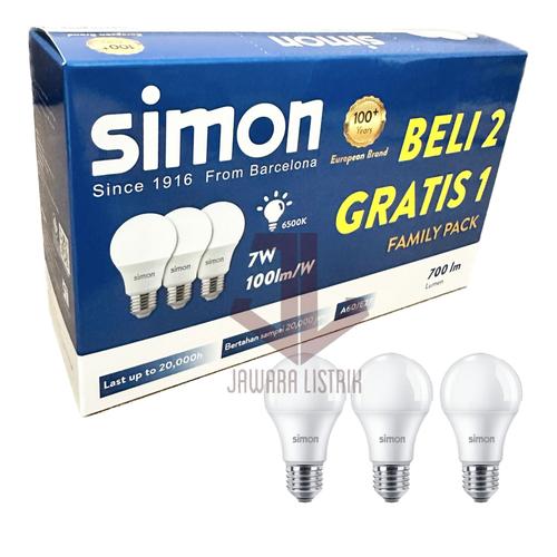 Jual SIMON FAMILY PACK LED 7 W BELI 2 GRATIS 1 LAMPU MURAH BERGARANSI ...