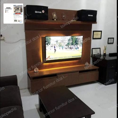 Jual meja tv backdrop hpl - Kota Depok - GHONIFURNITURE | Tokopedia