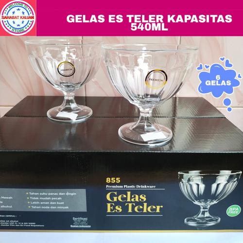 Jual (6 PCS) GELAS ES TELER PLASTIK GOLDEN DRAGON 855 540ML - Jakarta ...