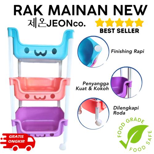 Jual RAK MAINAN ANAK 3 SUSUN Karakter tempat penyimpanan serbaguna ...