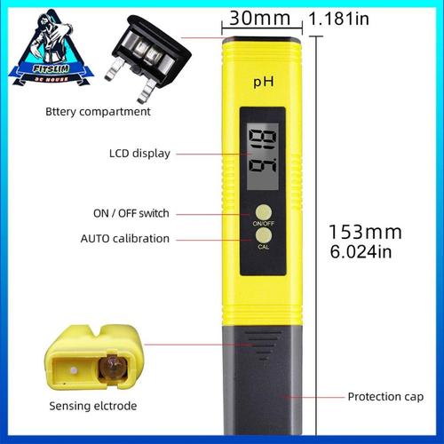 Jual Ys [Fitslim] PH009BX Digital PH Meter Tester Water Quality Food ...