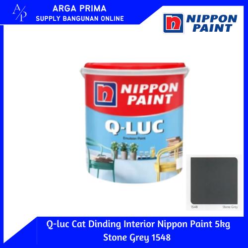 Jual Qluc Cat Tembok / Cat Dinding Interior Nippon 5kg Stone Grey 1548 ...