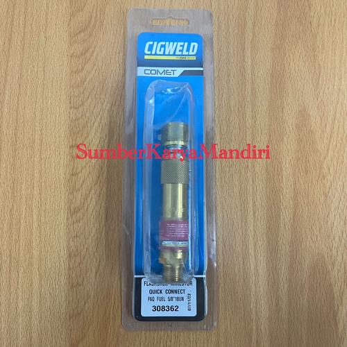 Jual Cigweld Flashback Arrestor Quick Connect F60 Fuel 5/8"18UN 308362 ...