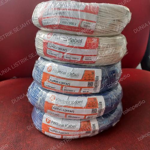 Jual Kabel NYAF 1X0,5mm FEDERAL kabel Nyaf 0,5mm @100M - Biru - Jakarta ...