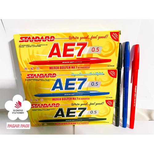 Jual ballpoint Standart AE-7 - Hitam, 1 pak - Jakarta Barat - Glorious ...