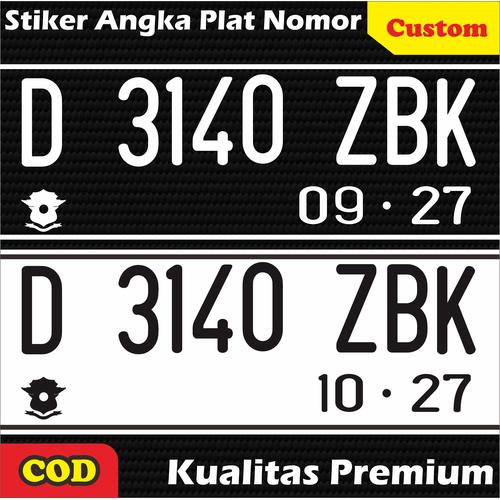 Jual stiker angka plat nomer motor mobil sticker cutting nomer ...