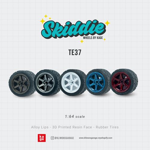 Jual Ban karet Hotwheels Skiddie by kliwonsgarage TE37 1piece - Biru ...