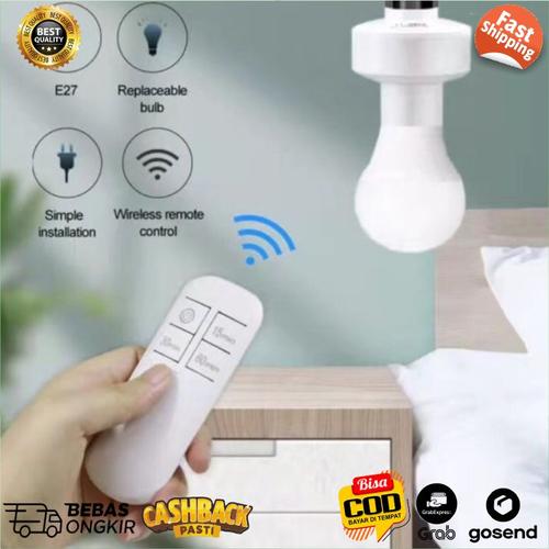 Promo Fitting Remote Control Lampu Timer Control Socket E27 220V Plafon ...