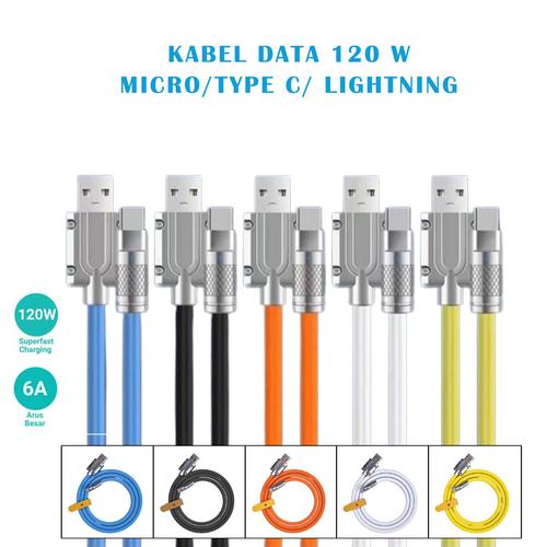 Promo Kabel Data 120 W Fast Charging Metal Fast Charging 6A 120WATT ...