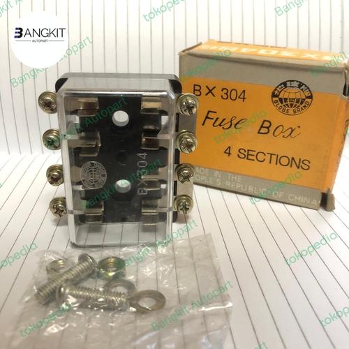 Jual FUSE BOX SKRING SEKERING BX-304 TABUNG UNIVERSAL ISI 4 TERMINAL ...