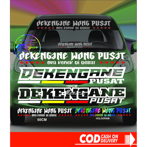Jual Sticker kaca depan belakang dekengan e pusat viral cutting stiker ...