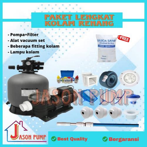Jual Paket Mesin Pompa Kolam Renang Dan perlengkapan komplit set 1/2hp - Jakarta Barat - Jason ...