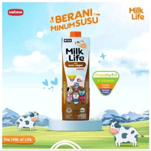 Jual Susu Milk Life UHT1liter Susu UHT Milk Life BTS 1000ml susu UHT ...