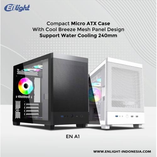 Jual Casing Enlight EN A1 - micro ATX Casing Enlight A1 - Hitam ...