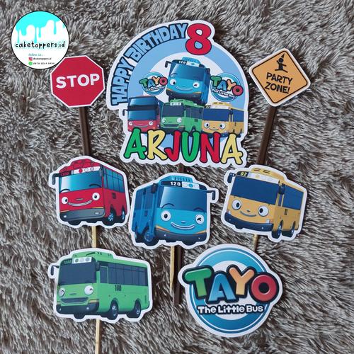 Jual cake topper tayo the little bus (custom nama) - Kab. Pekalongan ...