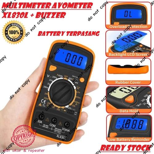 Jual Multimeter Avometer XL830L Multitester Avo meter Digital + Buzzer ...