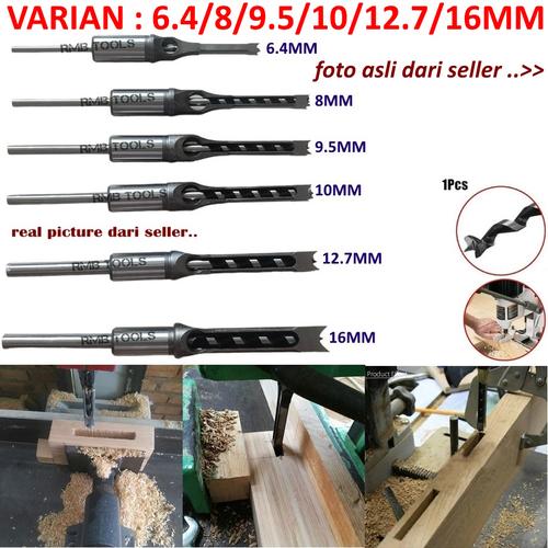 Jual Mata bor bobok mortising square chisel drill betel papak tatah ...