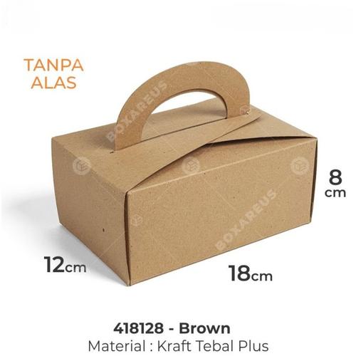 Jual Dus Kue Jinjing Snack Box 12x18 Kraft /Kemasan Makanan Pastry ...