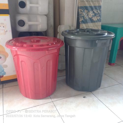 Jual Ember tutup besar 60-80 liter bak air kamar mandi plastik silver ...