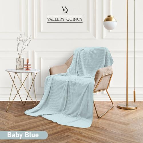Jual Selimut Vallery Quincy Uk 160x200 Polos Warna BABY BLUE - Kota ...