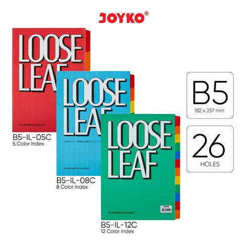 Promo Color Index Loose Leaf Pembatas Kertas Binder Joyko B5 - 5 Lembar ...