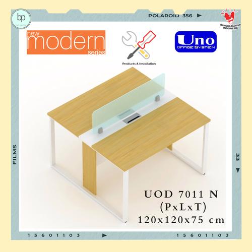 Jual Meja Kantor / Meja Kerja Uno New Modern UOD 7011 Kaki Besi Uk 120 ...