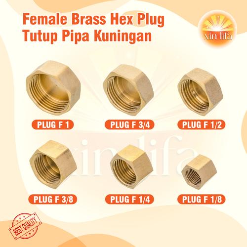 Promo Tutup drat dalam 3/4 inchi kuningan - Dop pipa kran air end plug ...