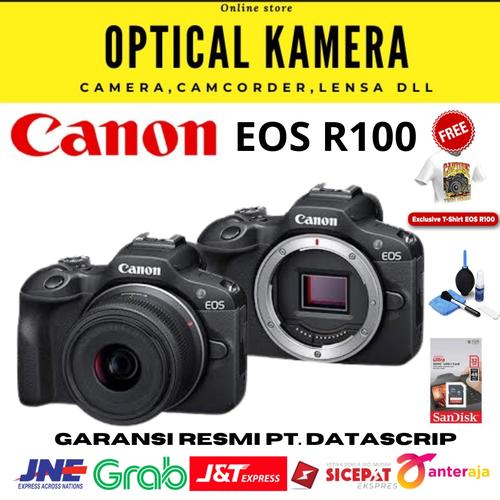 Jual Canon Eos R100 kit 18-45mm Kamera mirrorless - Body Only, standar ...
