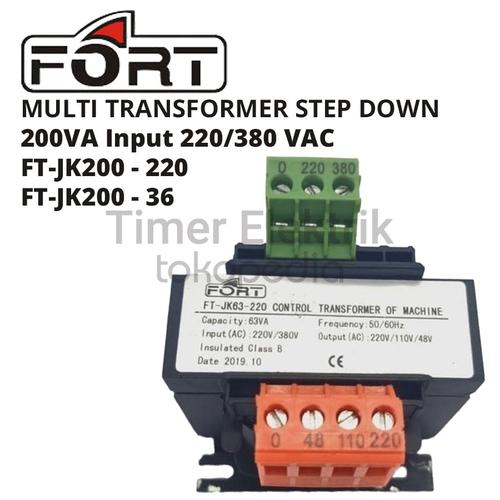 Jual Multi Transformer Step Down FORT 200VA Input 220/380 VAC - FT ...