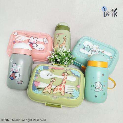 Jual Kotak Makan Set Anak Botol Minum/Lunch Box Bekal Anak Karakter - 01 Cream - Jakarta Pusat ...
