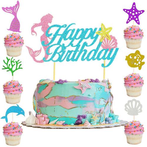 Jual TOPPER KUE HIASAN DEKORASI CAKE ULANG TAHUN MERMAID PUTRI DUYUNG ...