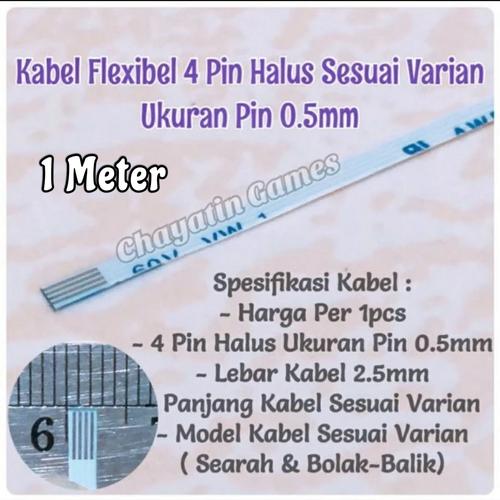 Jual Kabel Flexibel 4 Pin Halus 1 Meter model varian - Ukuran Pin 0.5mm ...