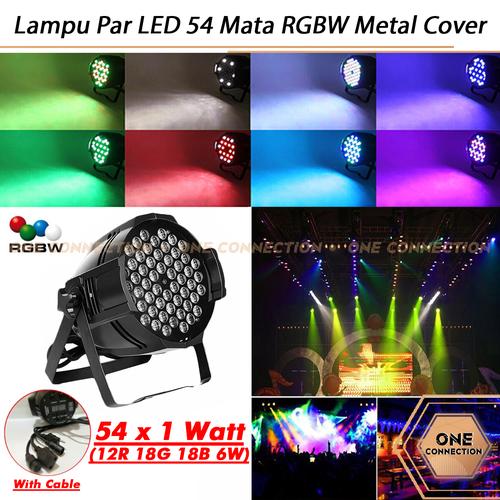 Jual Lampu Par LED 54 Mata RGBW Metal Cover / Lampu Panggung / Lampu ...