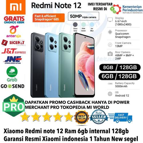 Jual Xiaomi Redmi Note 12 8gb/128gb 6gb/128gb Redminote 12 8/128 Resmi ...