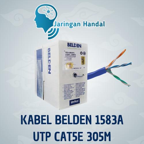 Jual Kabel Belden 1583A Cat5e UTP LAN Cat 5 e 1 roll 305 meter BLUE ...
