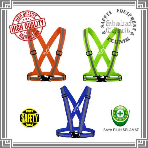 Jual Rompi safety Karet Safety Vest Scotligh Elastic reflective Rompi V ...