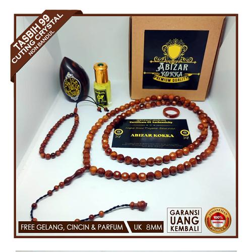Jual Tasbih Kokka Original Bulat Cutting 99Butir 8MM Asli Tasbih Kaukah ...