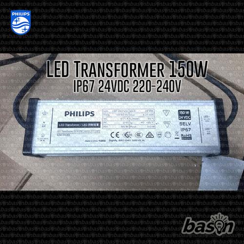 Jual PHILIPS LED Transformer 150W IP67 24V DC 220-240V - LED Driver ...