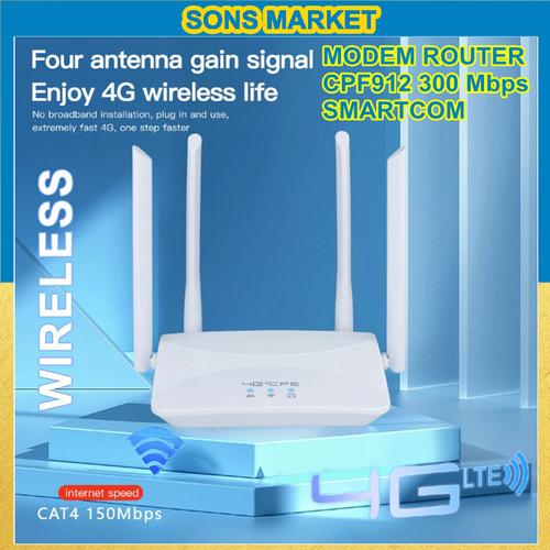 Promo Wifi Wireless Router 4G LTE Smartcom SM912 300mbps All Operator ...