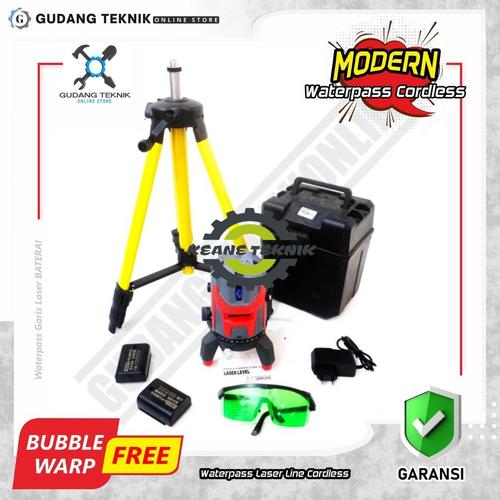 Jual Waterpass Laser Line Level CORDLESS MODERN / Waterpas Garis Laser ...