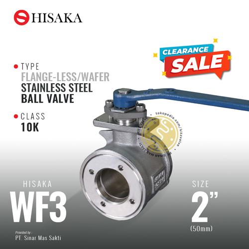 Promo Ball Valve Flange-Less / Wafer , HISAKA Fig. WF3 , 2" - 50A ...
