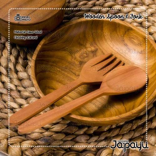 Jual Sendok Garpu Makan Kayu Wooden Spoon Fork Set - Jakarta Barat ...