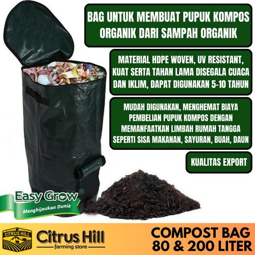 Promo COMPOST KOMPOS PLANTER BAG LARGE 200 Liter EASY GROW POT PUPUK ...